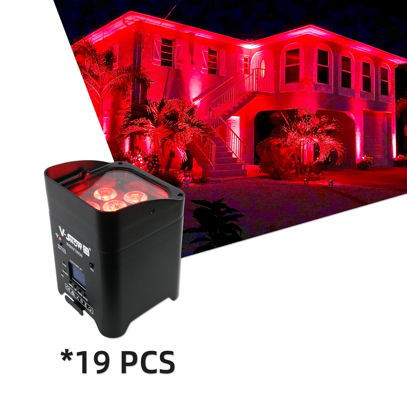 shipping from usa 19pcs Battery Wireless DMX Wifi Remote Led Wedding ...