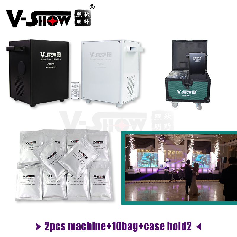 2pcs 650w Wedding Firework Effect Machine With Flightcase And 10 Bags ...