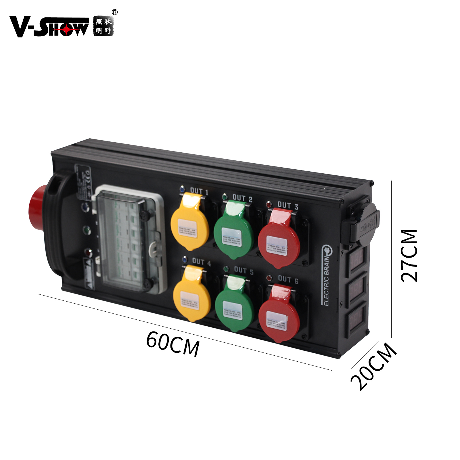V Show 6ch Main Input And Output 200a Power Supply Stage Light Equipment Power Distributor