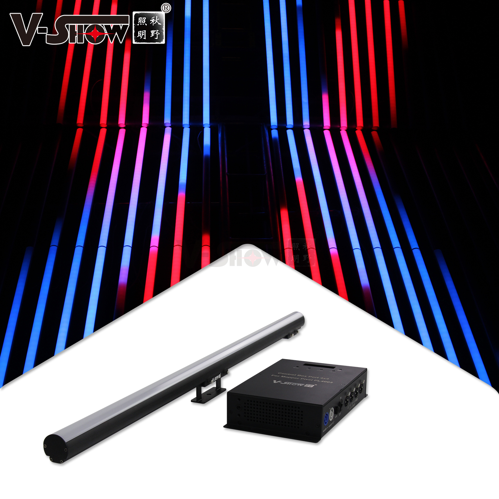 16pcs LED Pixel Tube With Artnet DMX Controller DJ Stage Led Bar Light ...