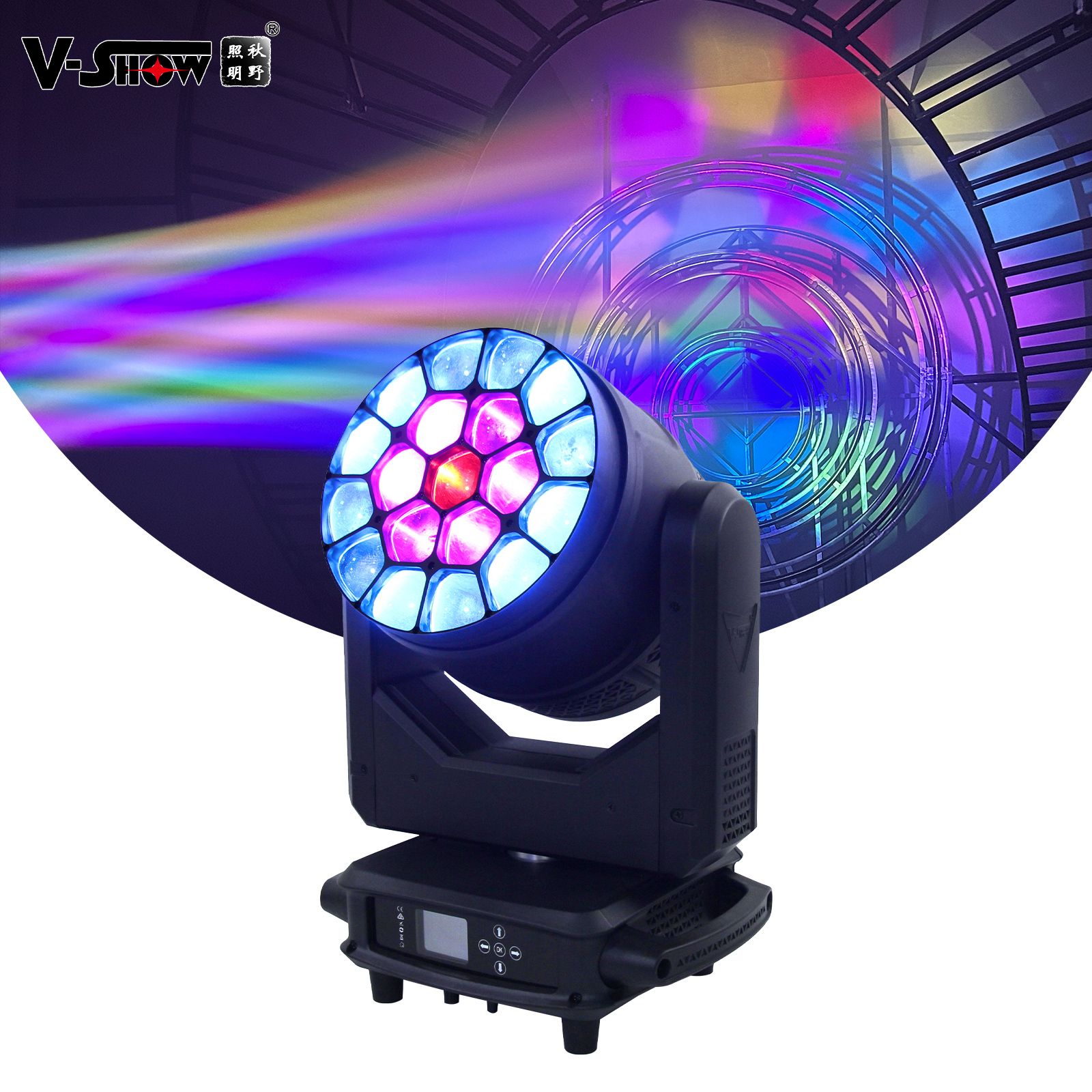 R1940L Moving Head 19x40W RGBW LED Beam Wash Big Eye Moving Head DMX ...